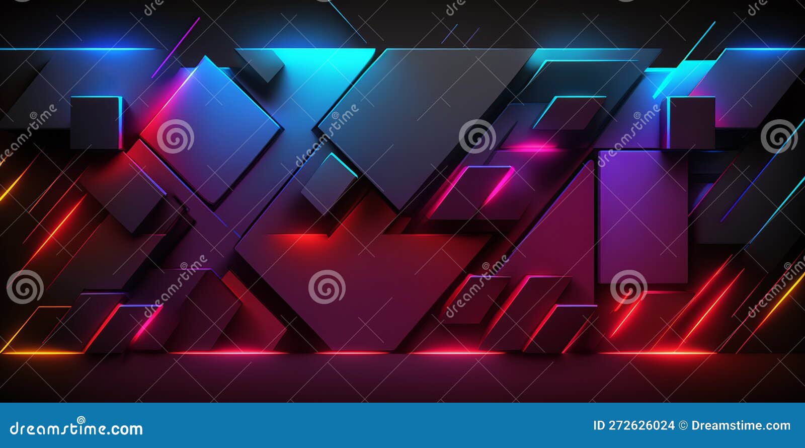 Modern Tech Light Neon Background. Trend Colorful Design Element for ...