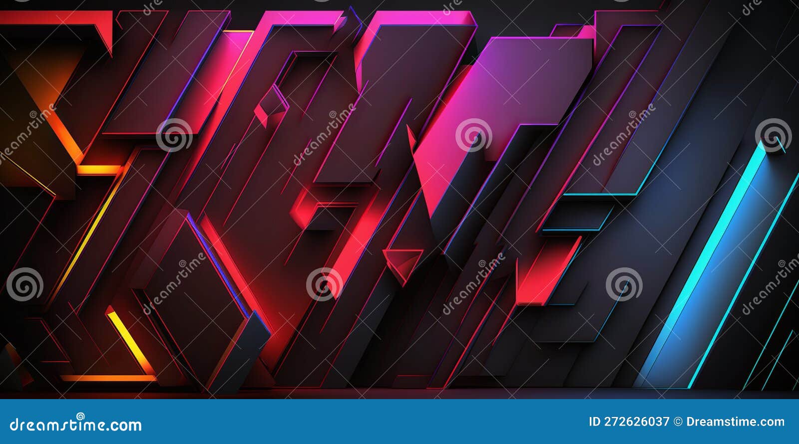 Modern Tech Light Neon Background. Trend Colorful Design Element for ...