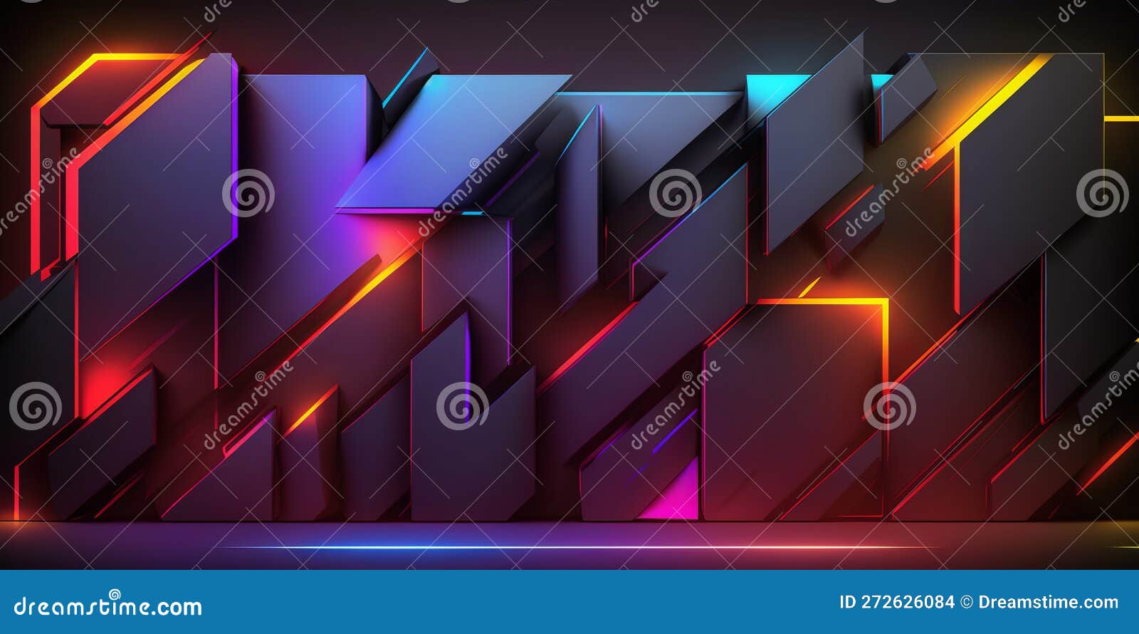Modern Tech Light Neon Background. Trend Colorful Design Element for ...
