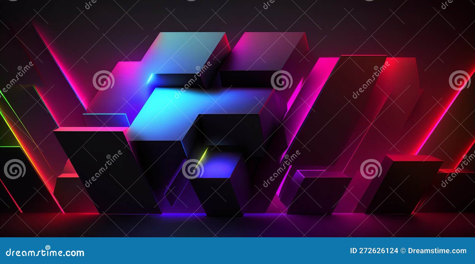 Modern Tech Light Neon Background. Trend Colorful Design Element for ...