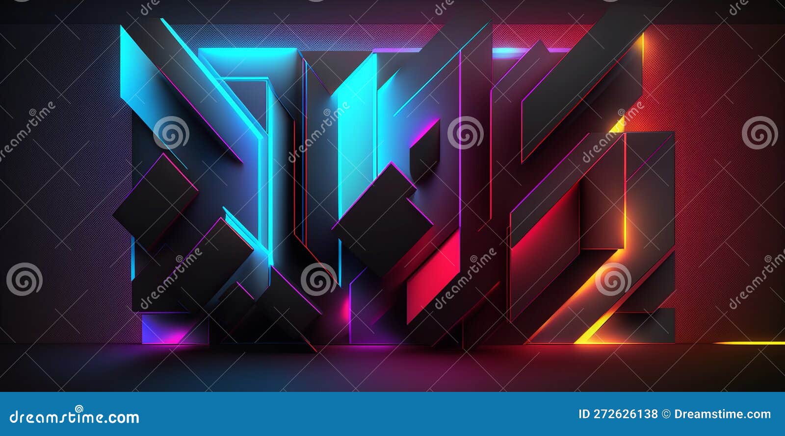 Modern Tech Light Neon Background. Trend Colorful Design Element for ...