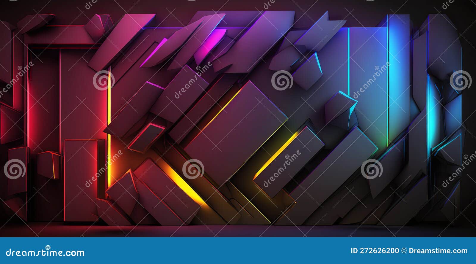 Modern Tech Light Neon Background. Trend Colorful Design Element for ...
