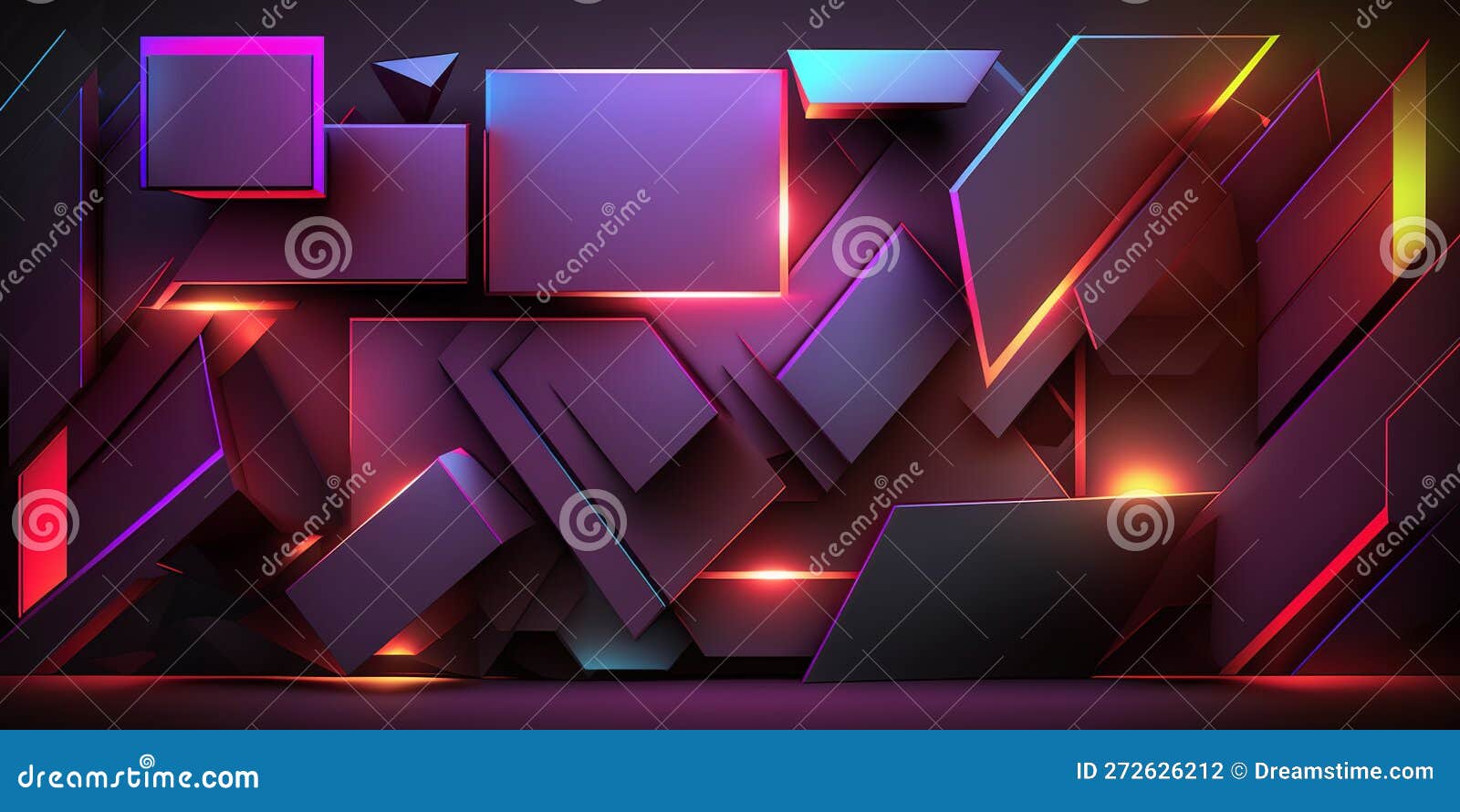 Modern Tech Light Neon Background. Trend Colorful Design Element for ...