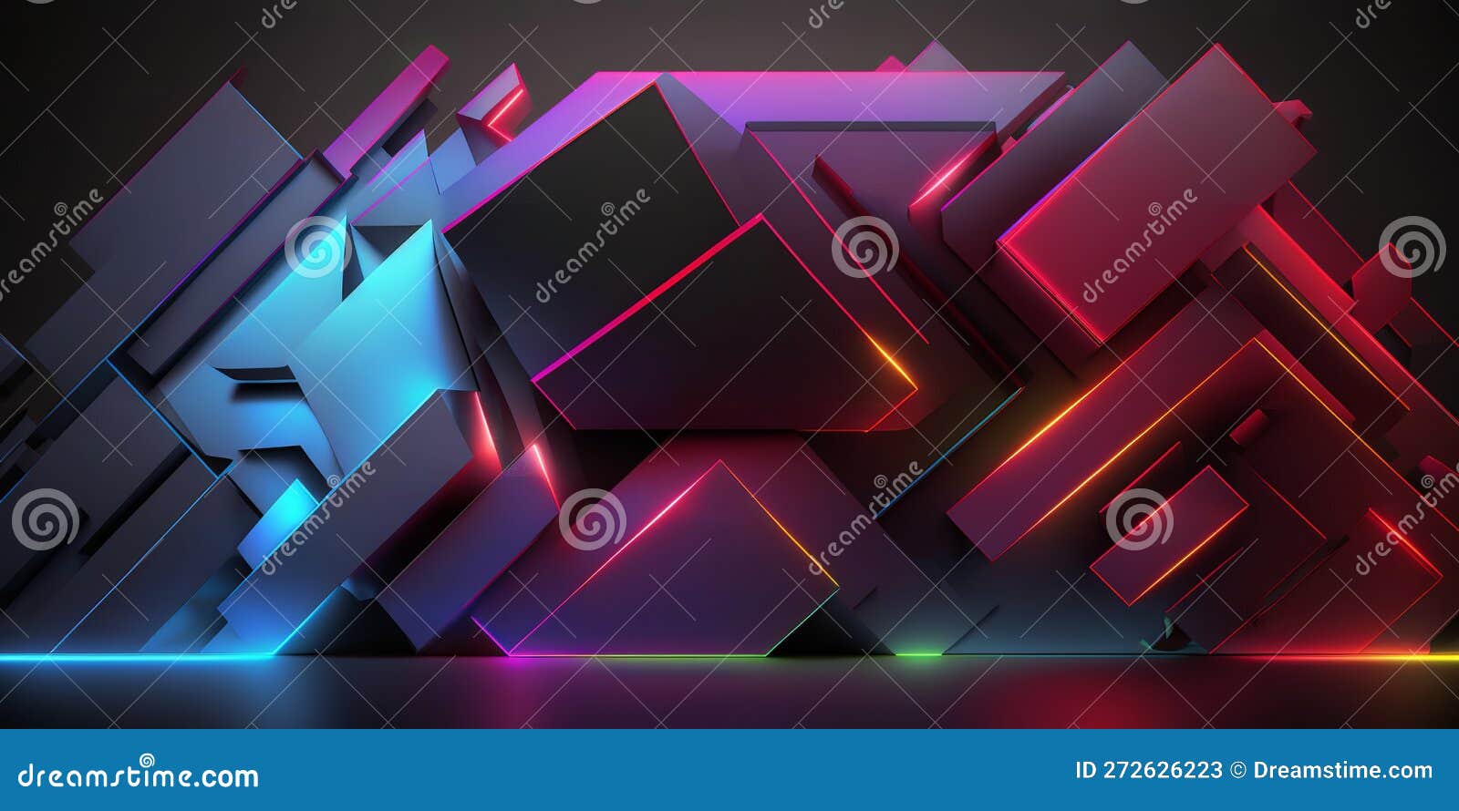 Modern Tech Light Neon Background. Trend Colorful Design Element for ...