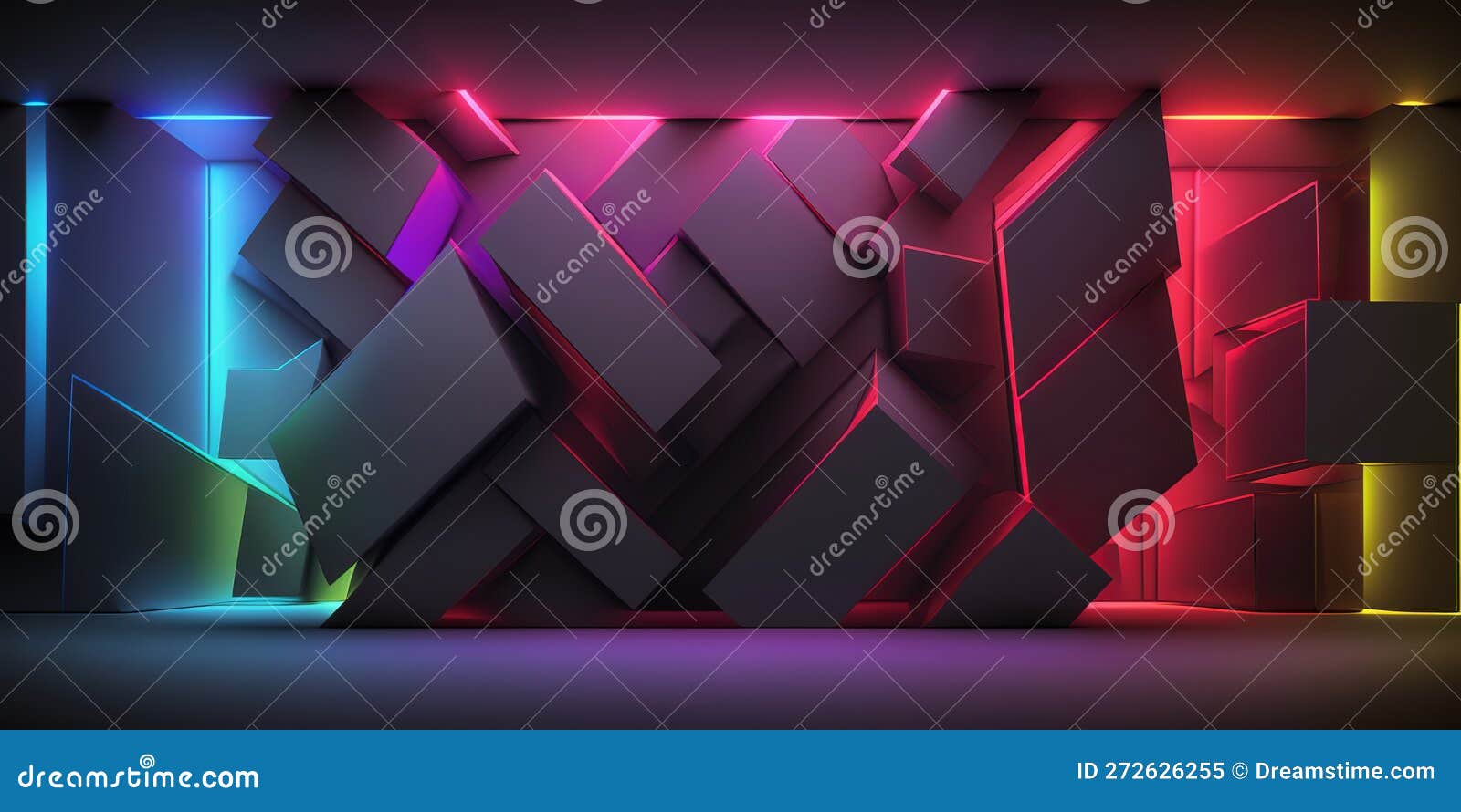 Modern Tech Light Neon Background. Trend Colorful Design Element for ...