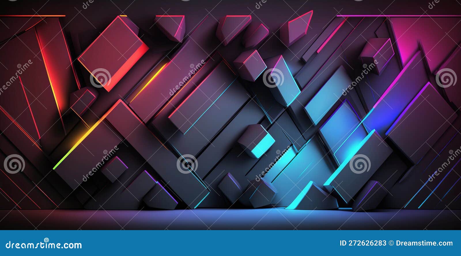 Modern Tech Light Neon Background. Trend Colorful Design Element for ...