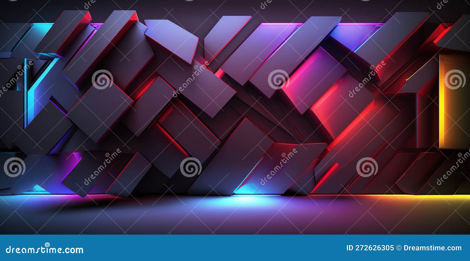 Modern Tech Light Neon Background. Trend Colorful Design Element for ...