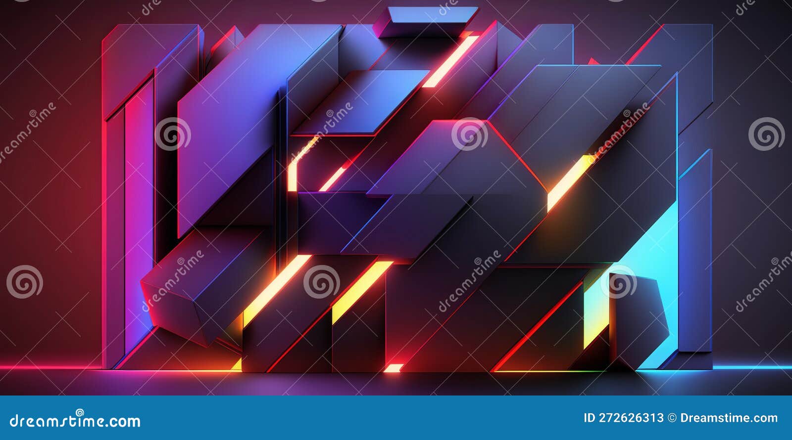 Modern Tech Light Neon Background. Trend Colorful Design Element for ...