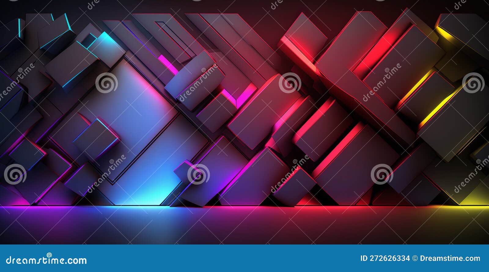 Modern Tech Light Neon Background. Trend Colorful Design Element for ...