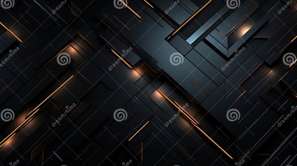 Modern Tech Patterns Against Dark Background Stock Illustration ...