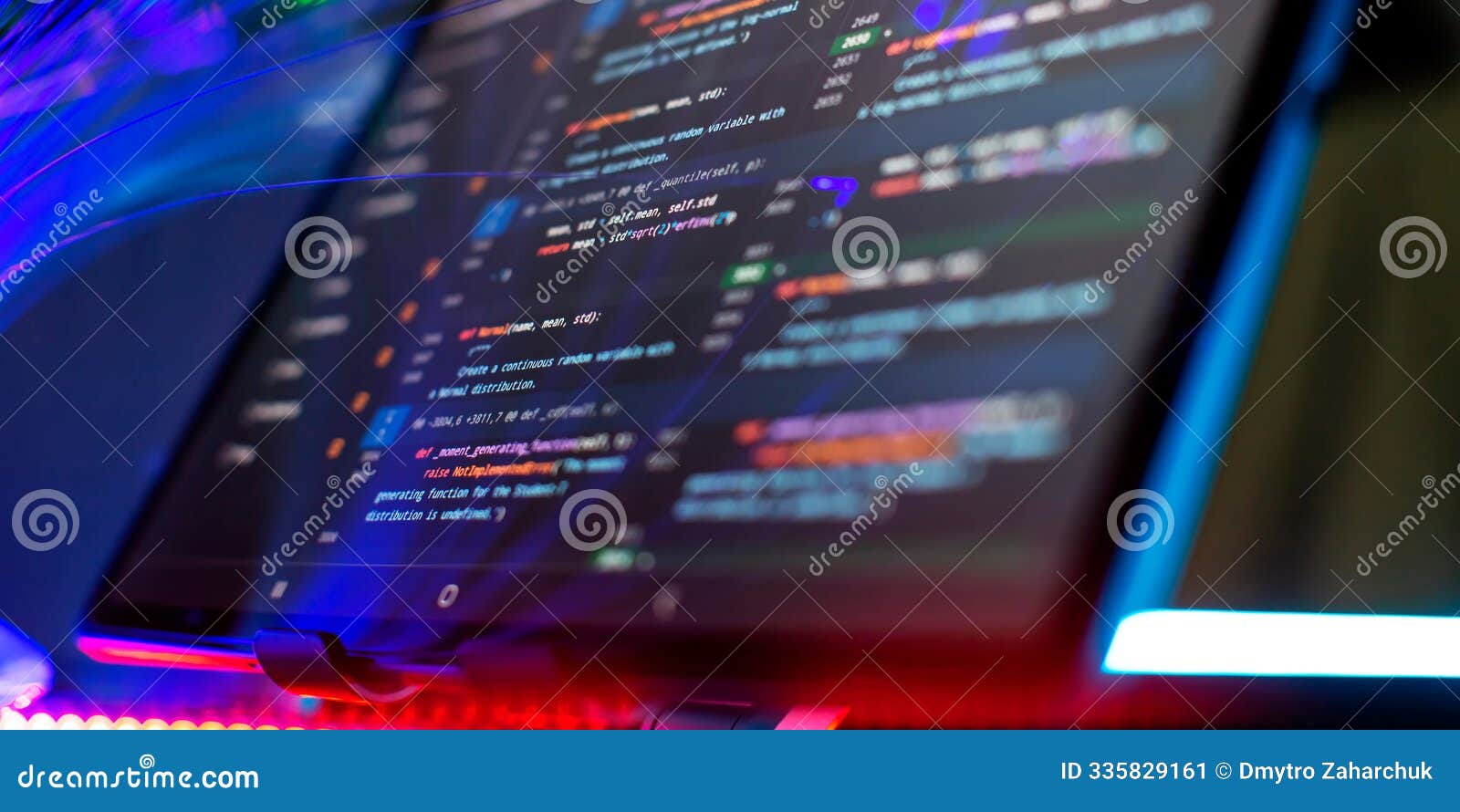 Modern Tech. PHP Syntax Highlighted. Writing Programming Functions on Laptop. Big Data and ...