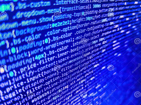 Modern Tech. Programming Code Abstract Screen of Software Developer ...
