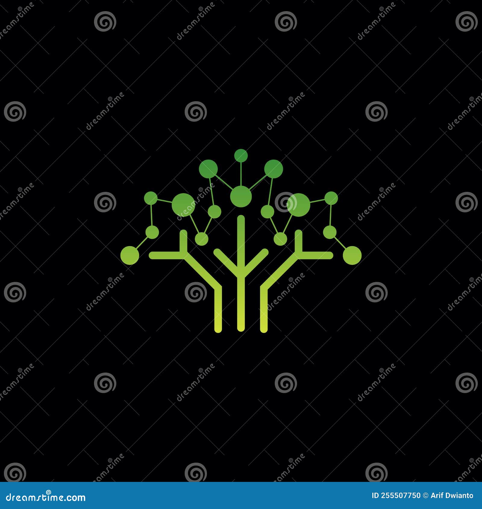 Modern Tech Tree Data Vector Logo Icon Ideas Stock Illustration ...
