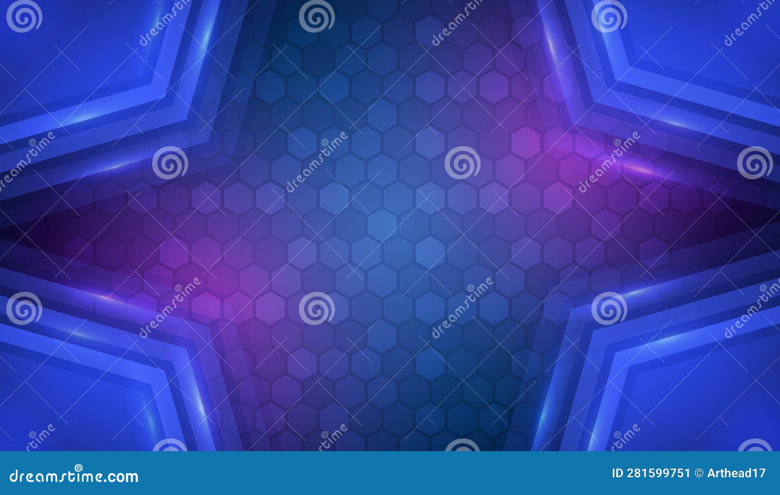 Modern Technical Background. Geometric Background with Hexagonal and ...