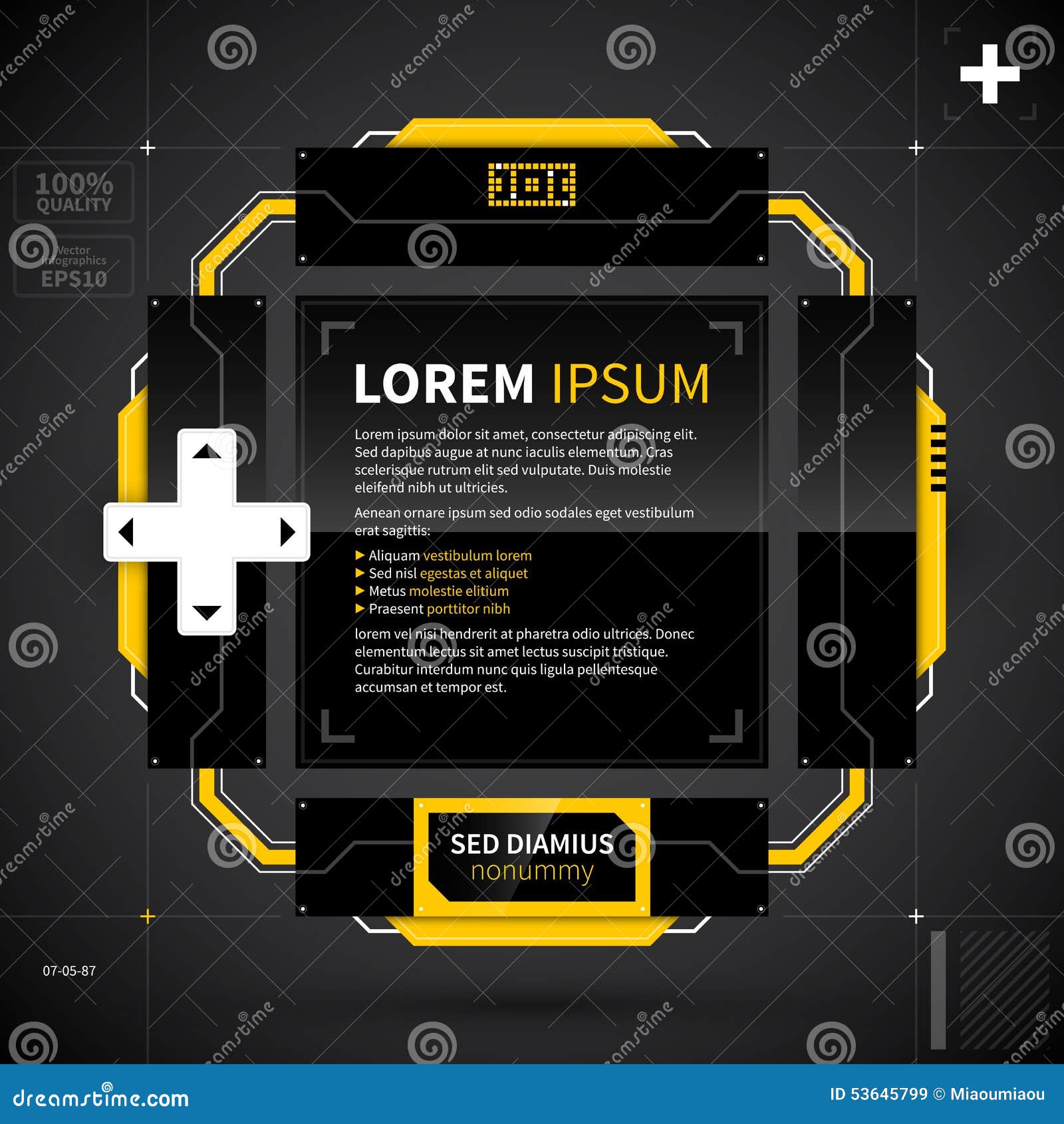 Modern Techno Layout with Futuristic Shapes. Useful for Web Design and ...