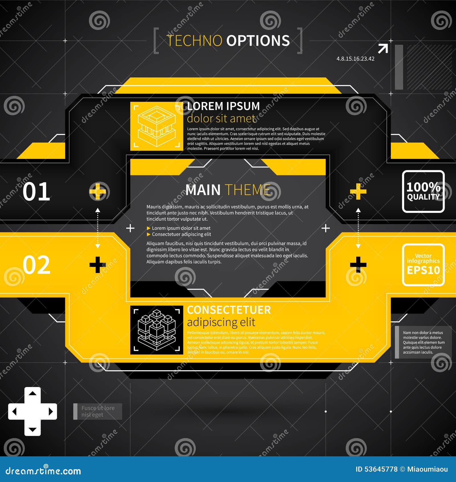 Modern Techno Layout Template. Stock Vector - Illustration of modern ...