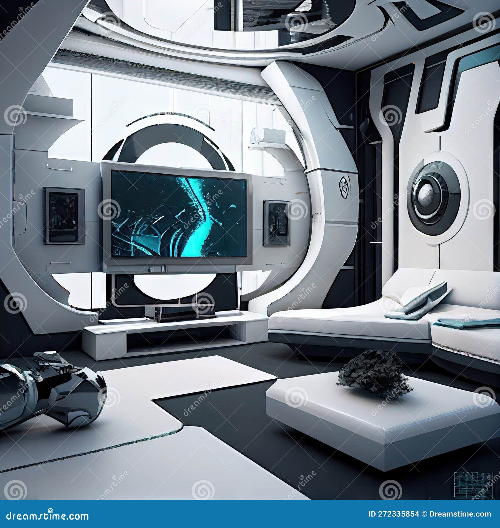 Modern Technocratic Interior Design with Screens and Installations Sci ...