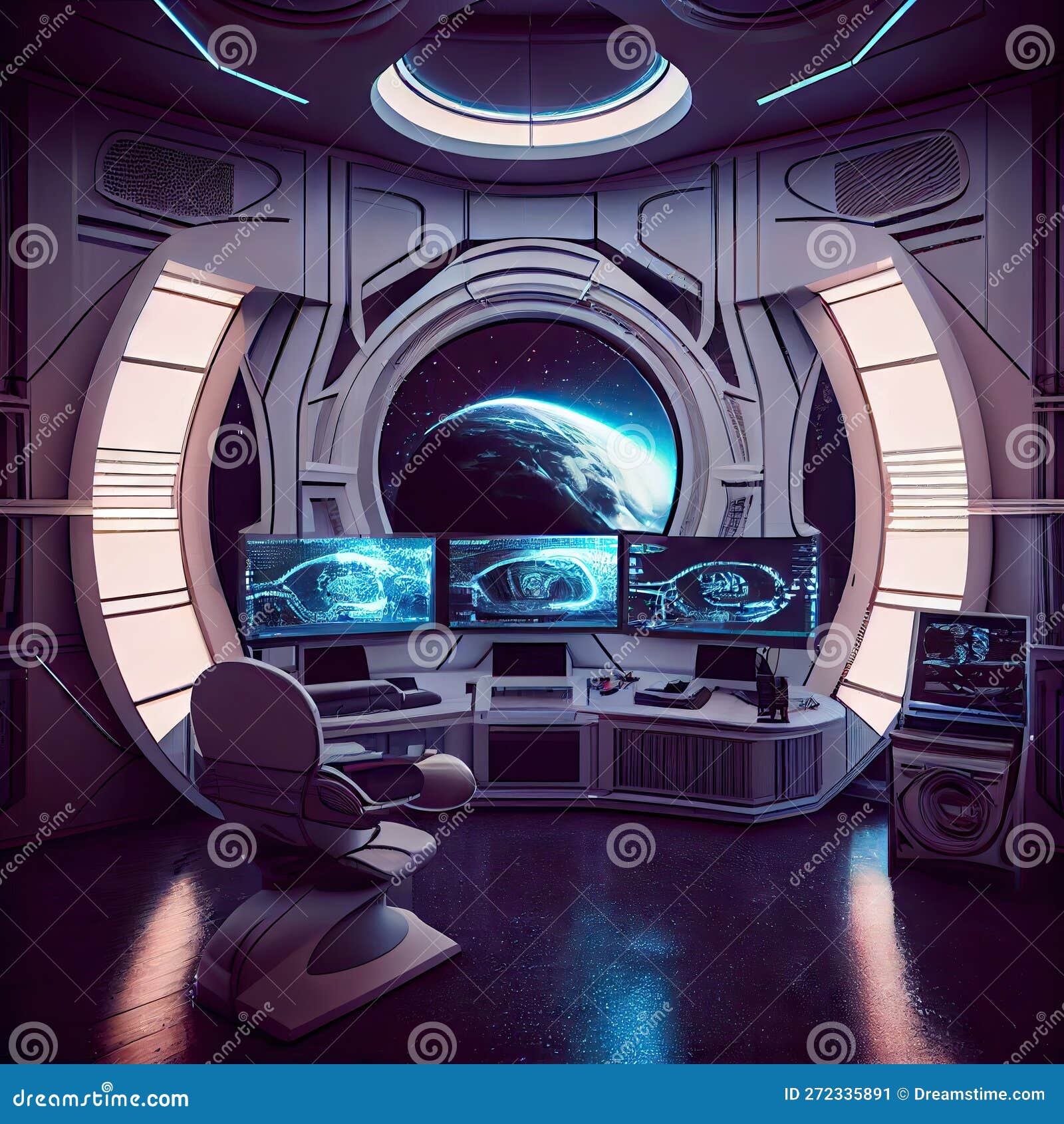 Modern Technocratic Interior Design with Screens and Installations Sci ...