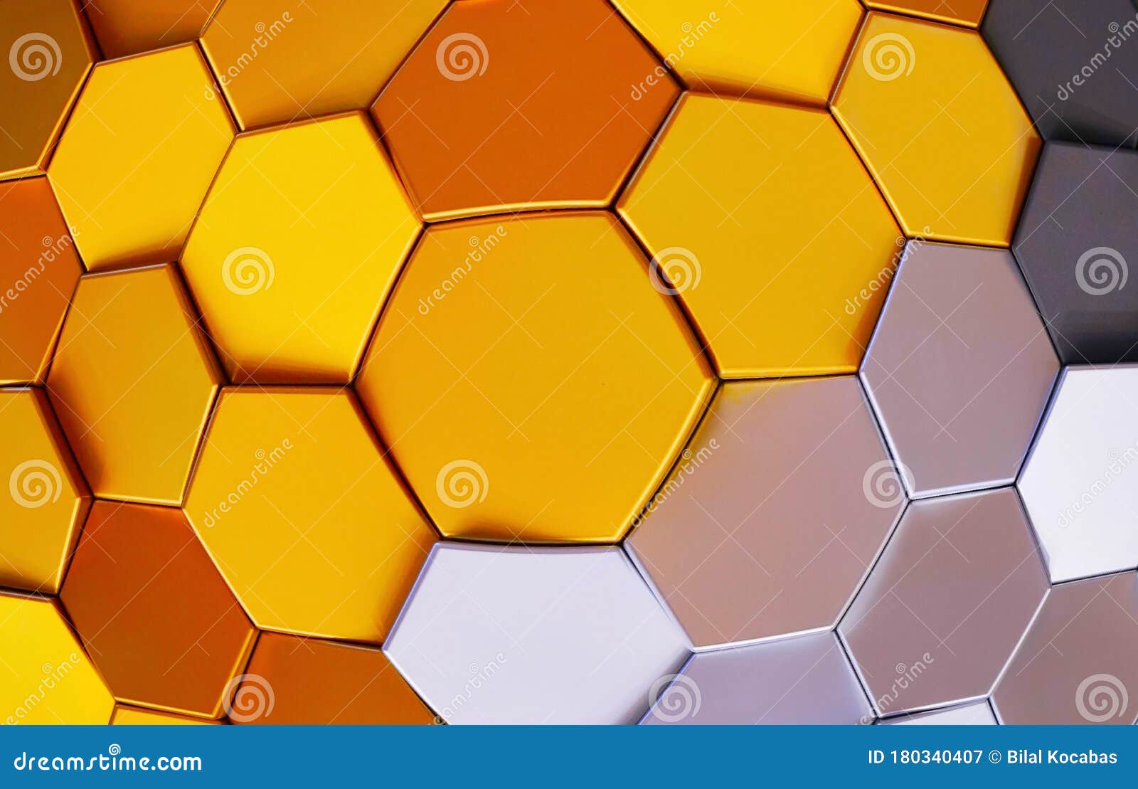 Modern Technological Background in the Style of Bee Honeycombs. 3D ...