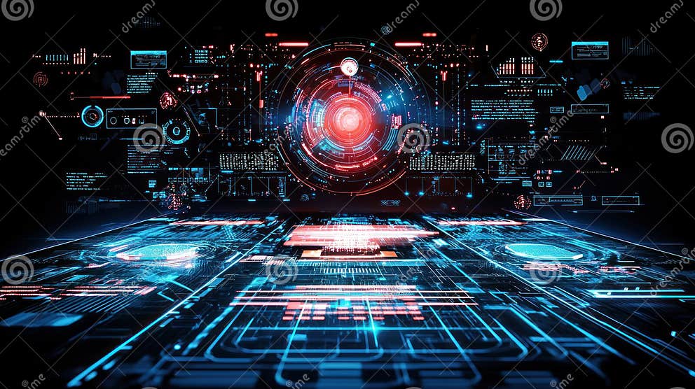 A Modern Technological Revolution with Futuristic Gadgets Stock ...