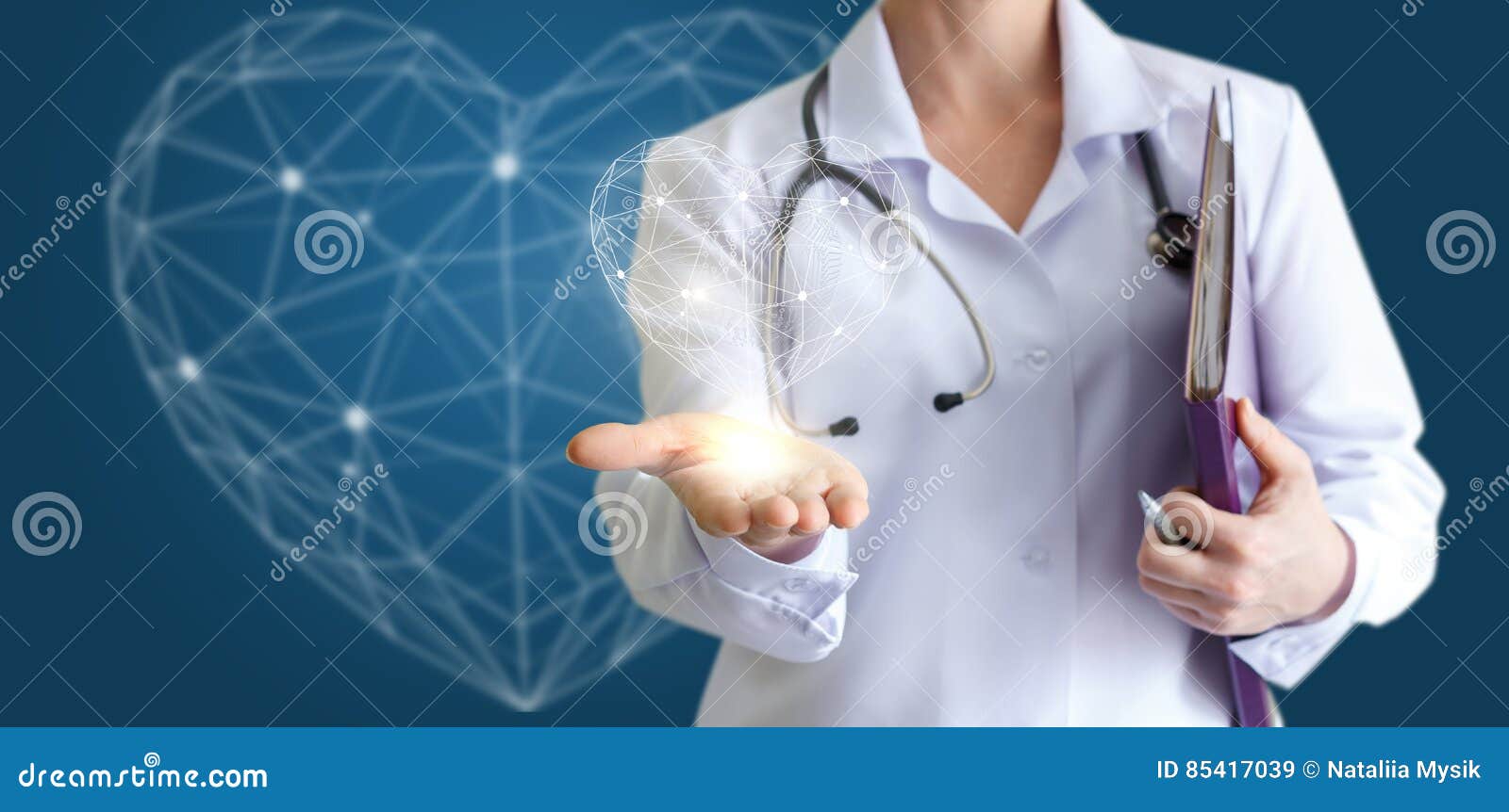 Modern Technologies in Cardiology. Stock Image - Image of artificial ...