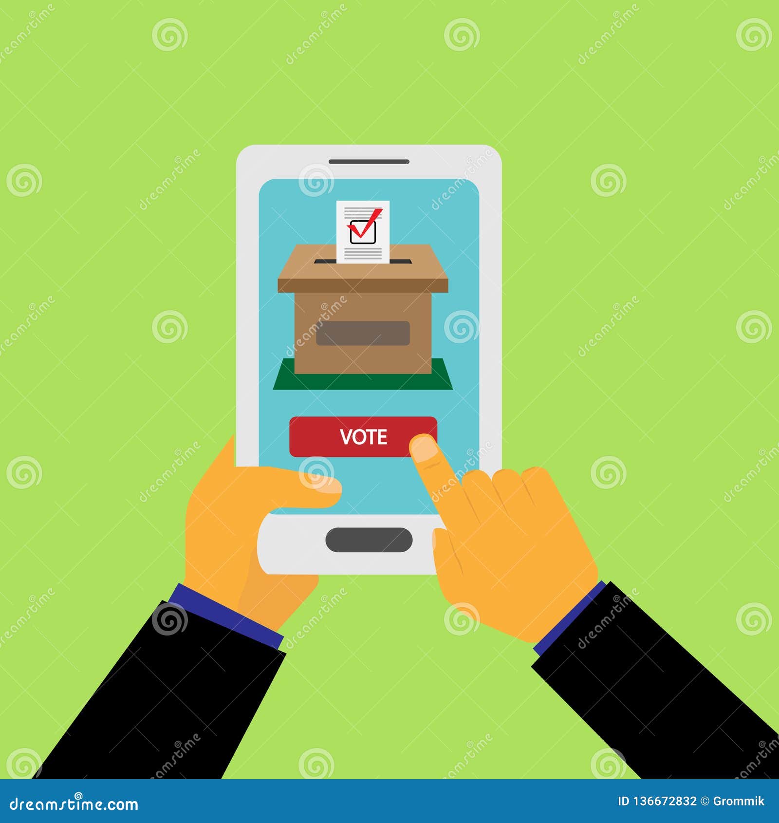 Modern Technologies of Electronic and Remote Voting Stock Vector ...