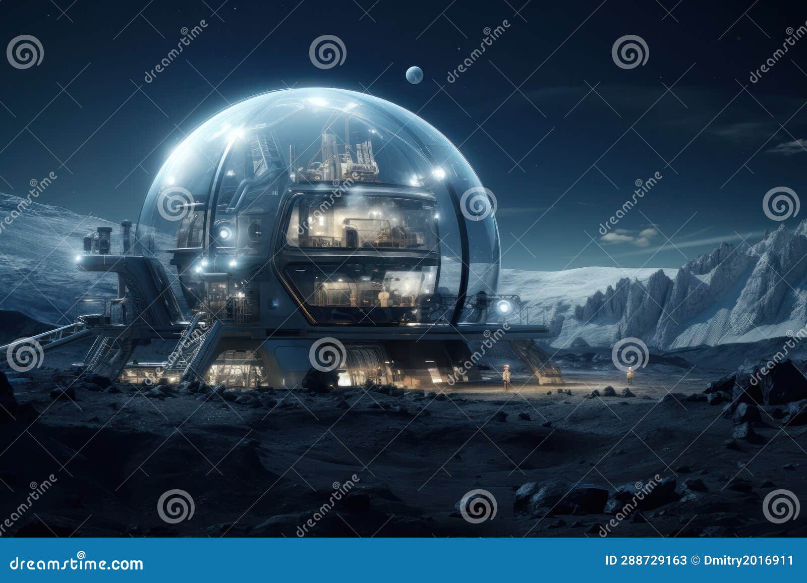Lunar Colonies Build Futuristic Human Habitats On The Moon Complete ...