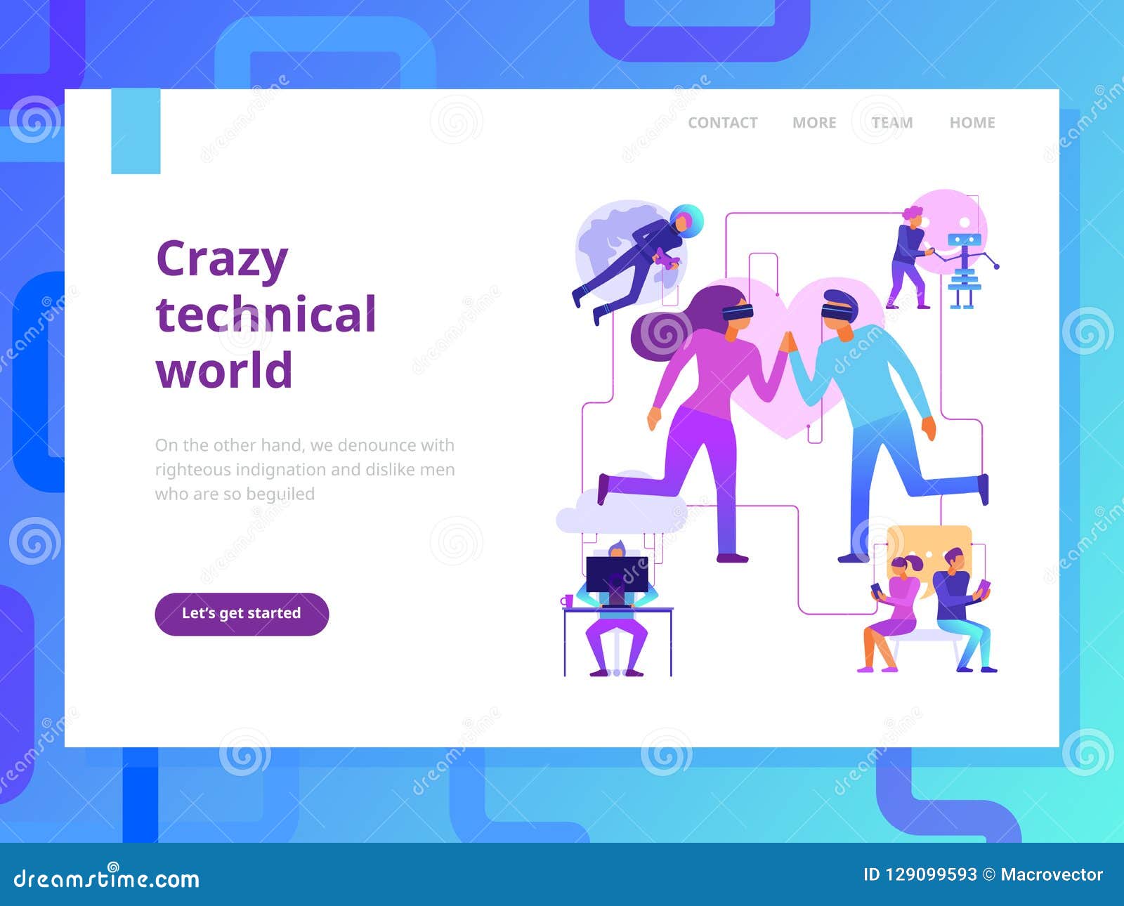 Modern Technologies Page Design Stock Vector - Illustration of ...