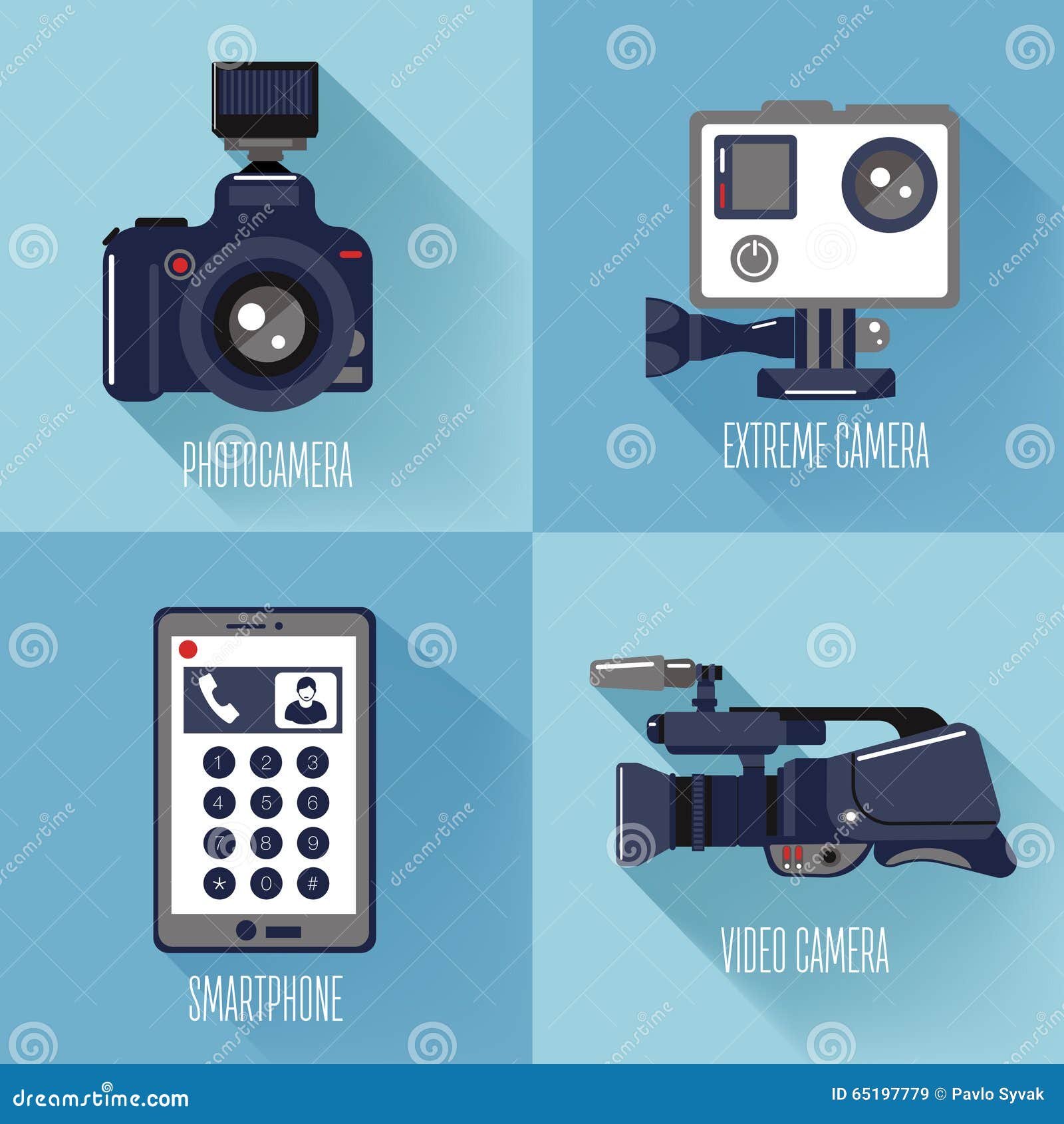 Modern Technologies. Set of Devices Stock Vector - Illustration of ...