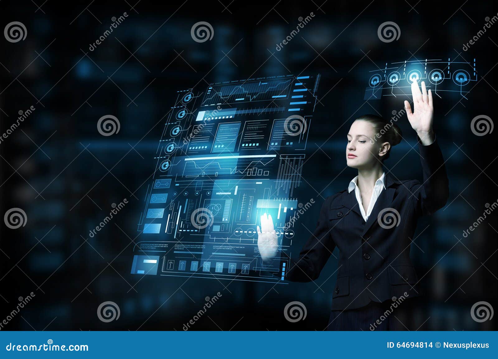 Modern technologies in use stock photo. Image of female - 64694814