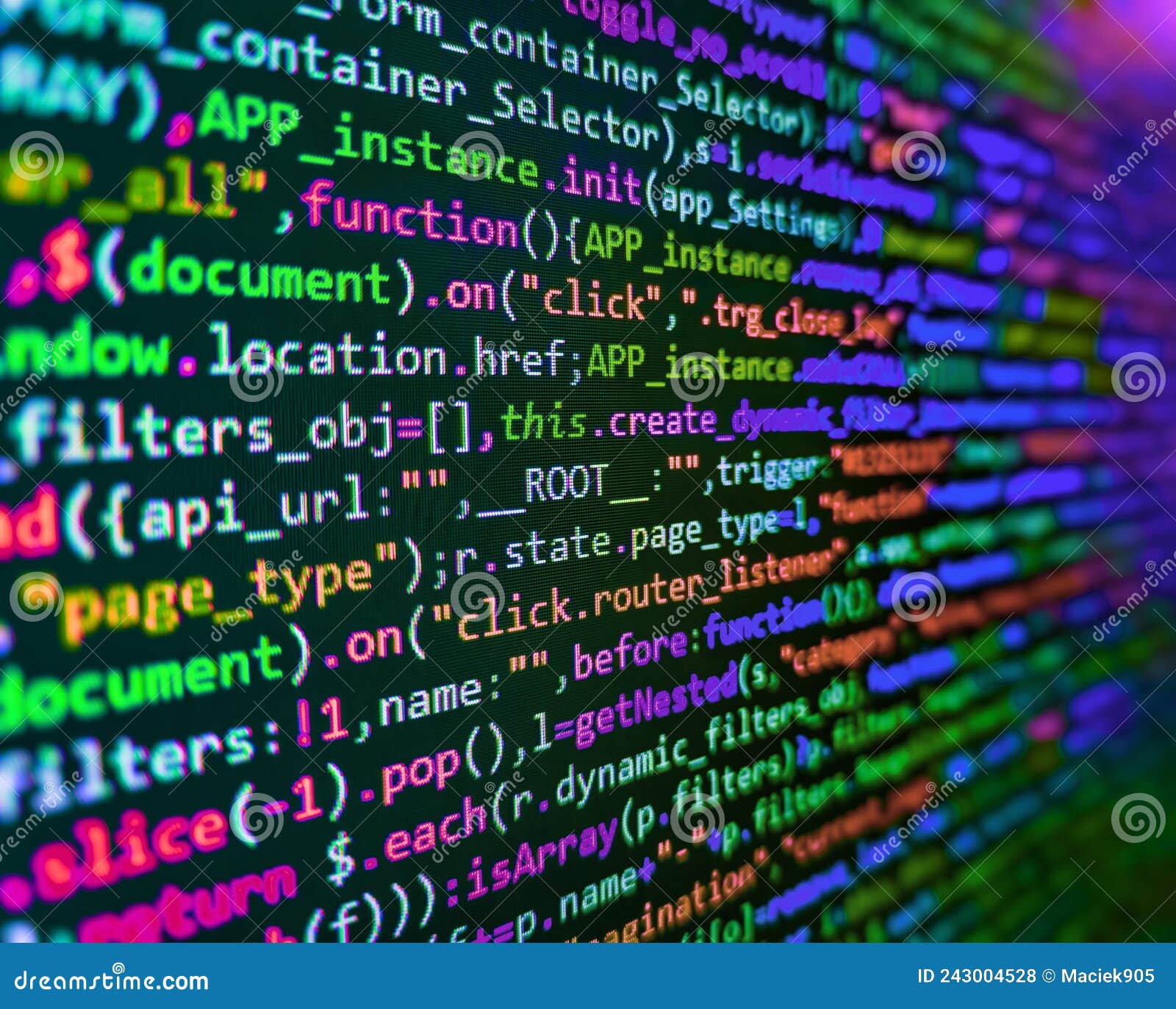 Modern Technologies Web Cascading Design Software Developer Programming Code On Computer