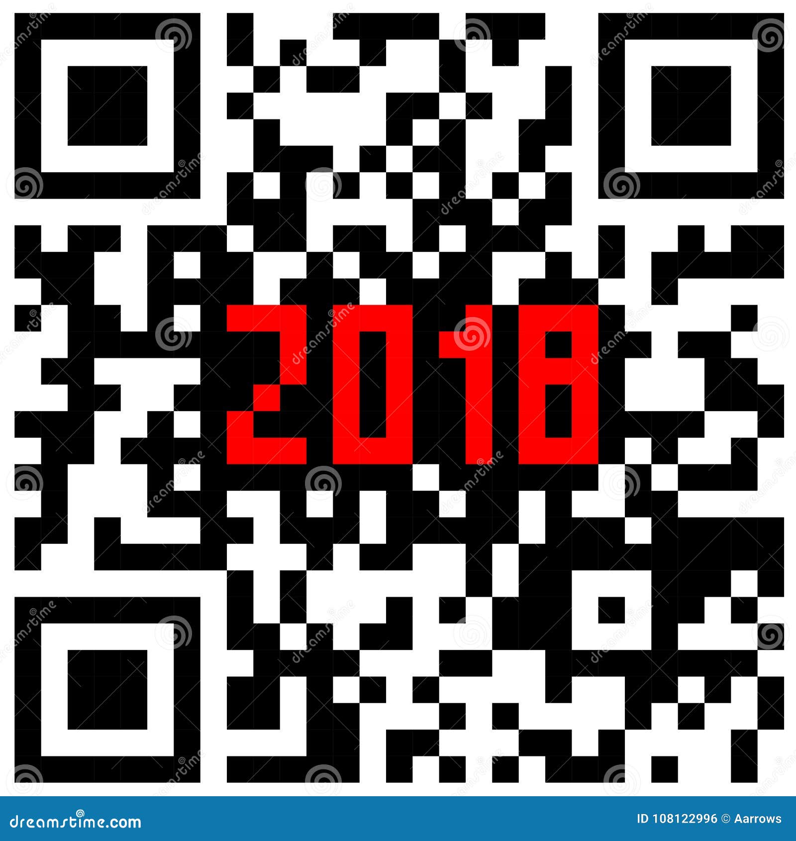 Modern Technologies 2018 Written Inside a QR Code Stock Vector ...