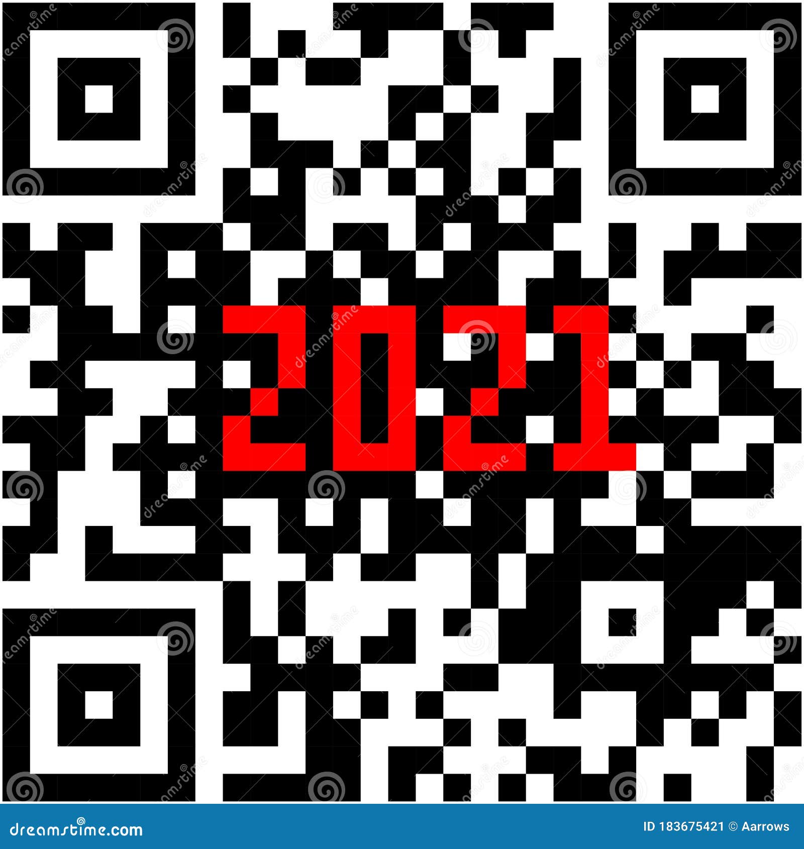 Modern Technologies 2021 Written Inside a QR Code Stock Vector ...