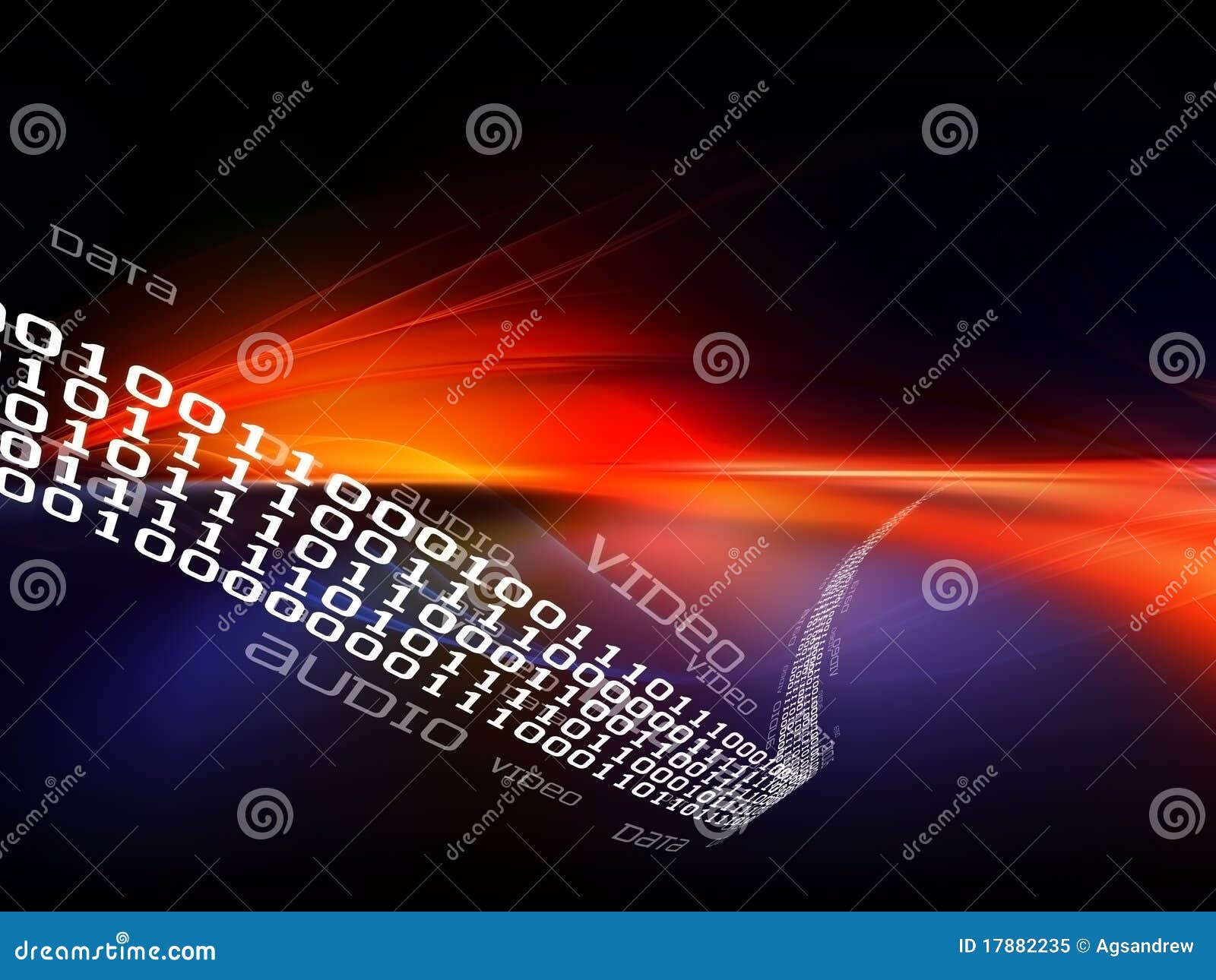 Modern Technology Abstract stock illustration. Illustration of flow ...