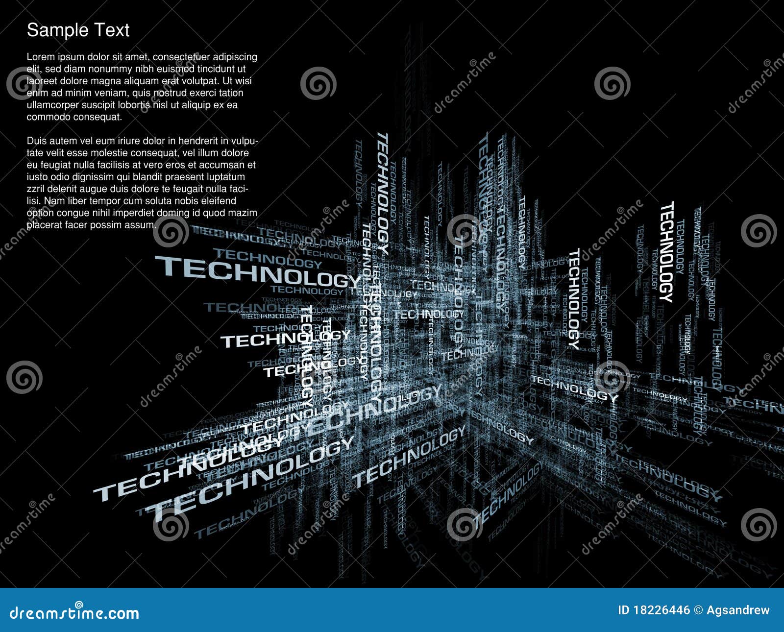 Modern Technology Abstract stock illustration. Illustration of black ...
