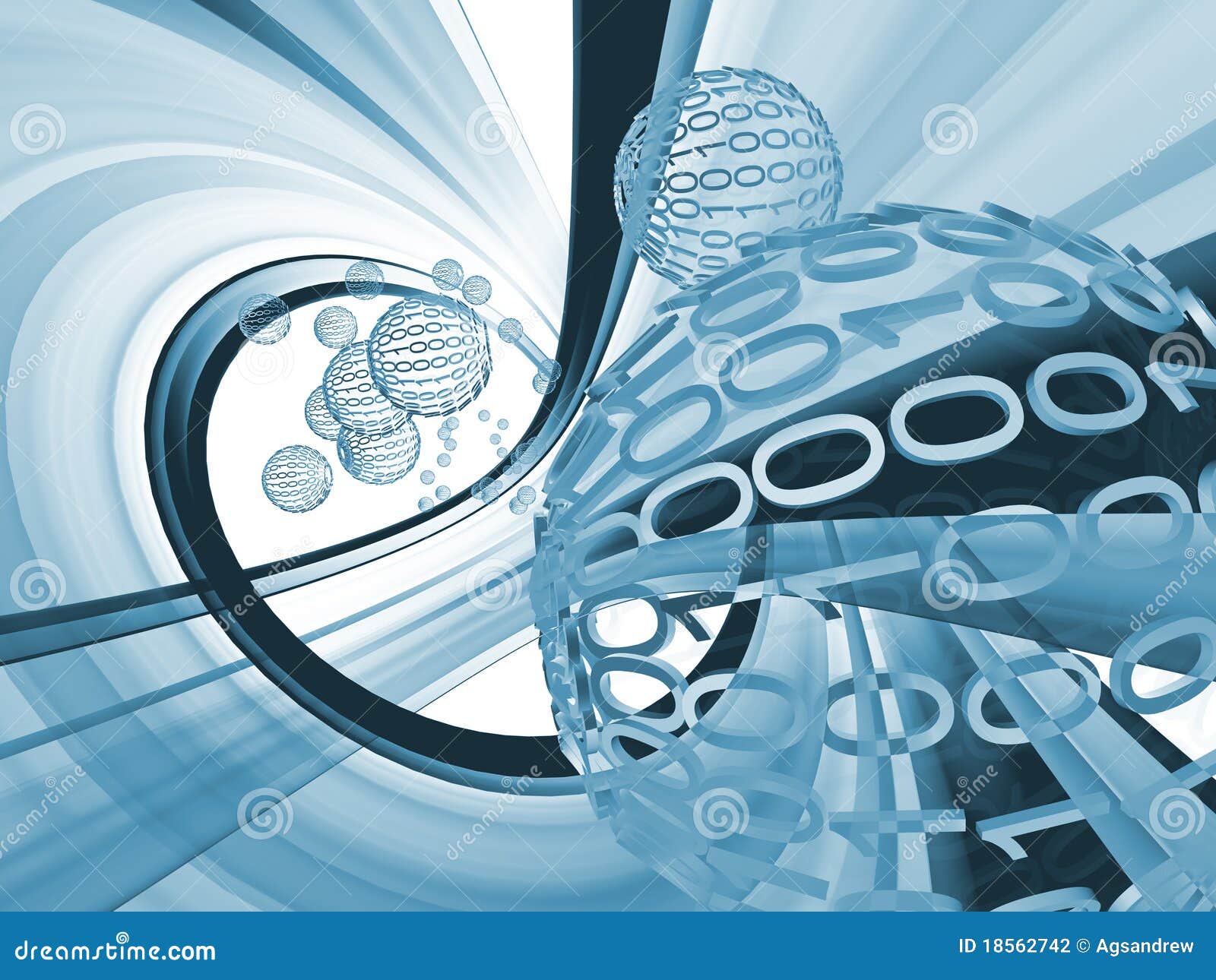 Modern Technology Abstract stock illustration. Illustration of whirl ...