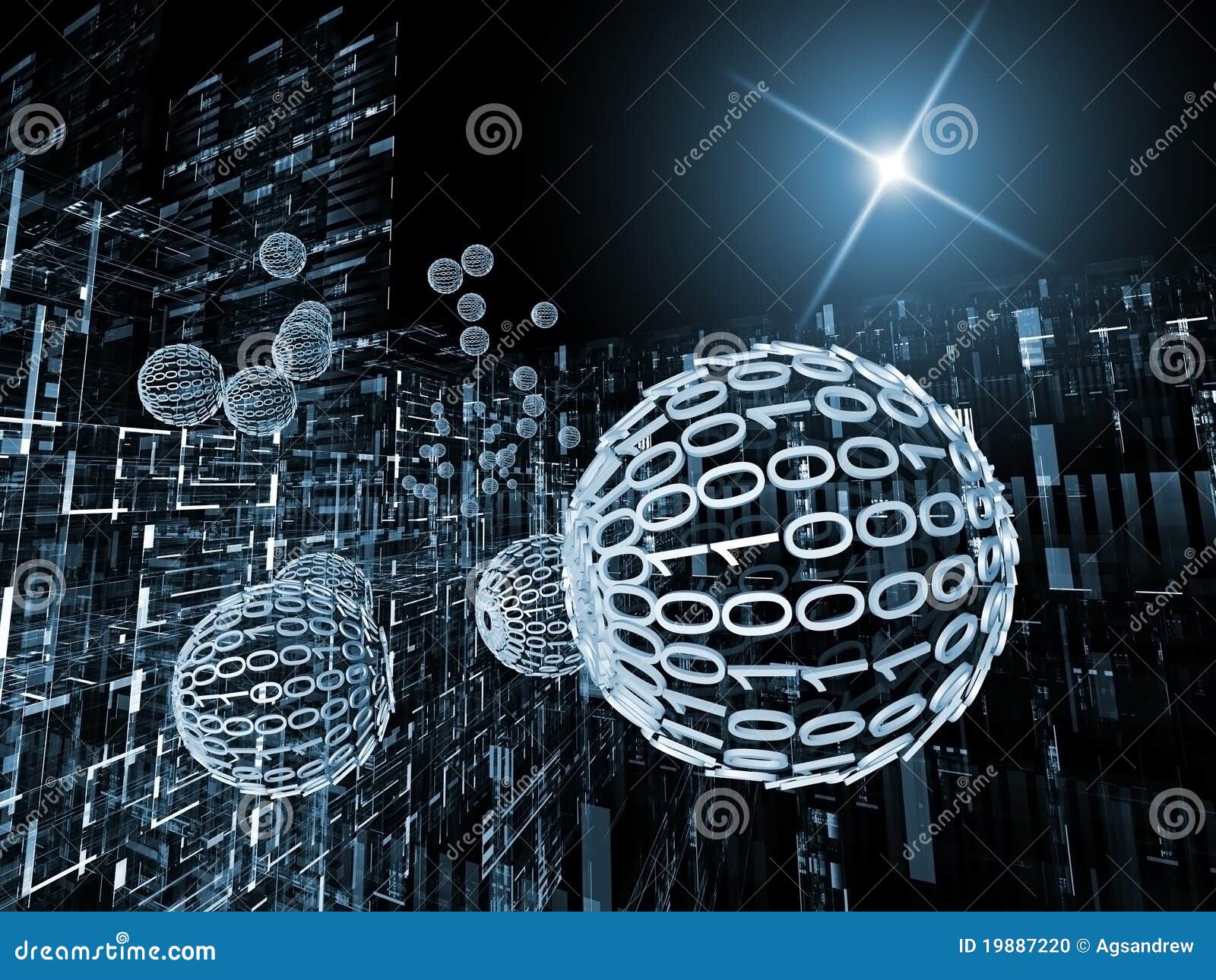 Modern Technology Abstract stock illustration. Illustration of distance ...