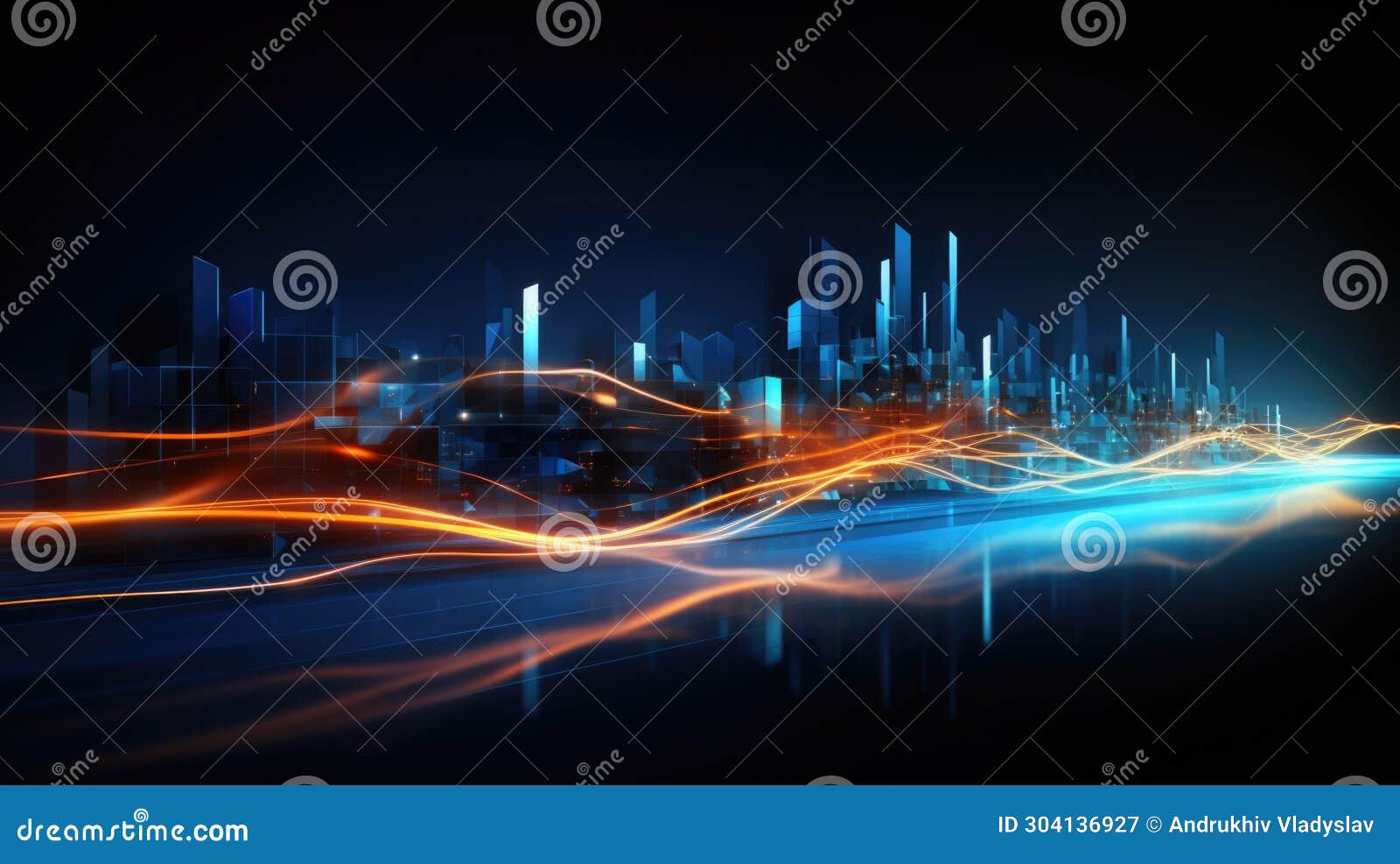 Modern Technology Abstract Ultrawide Background, Abstract Illustration ...