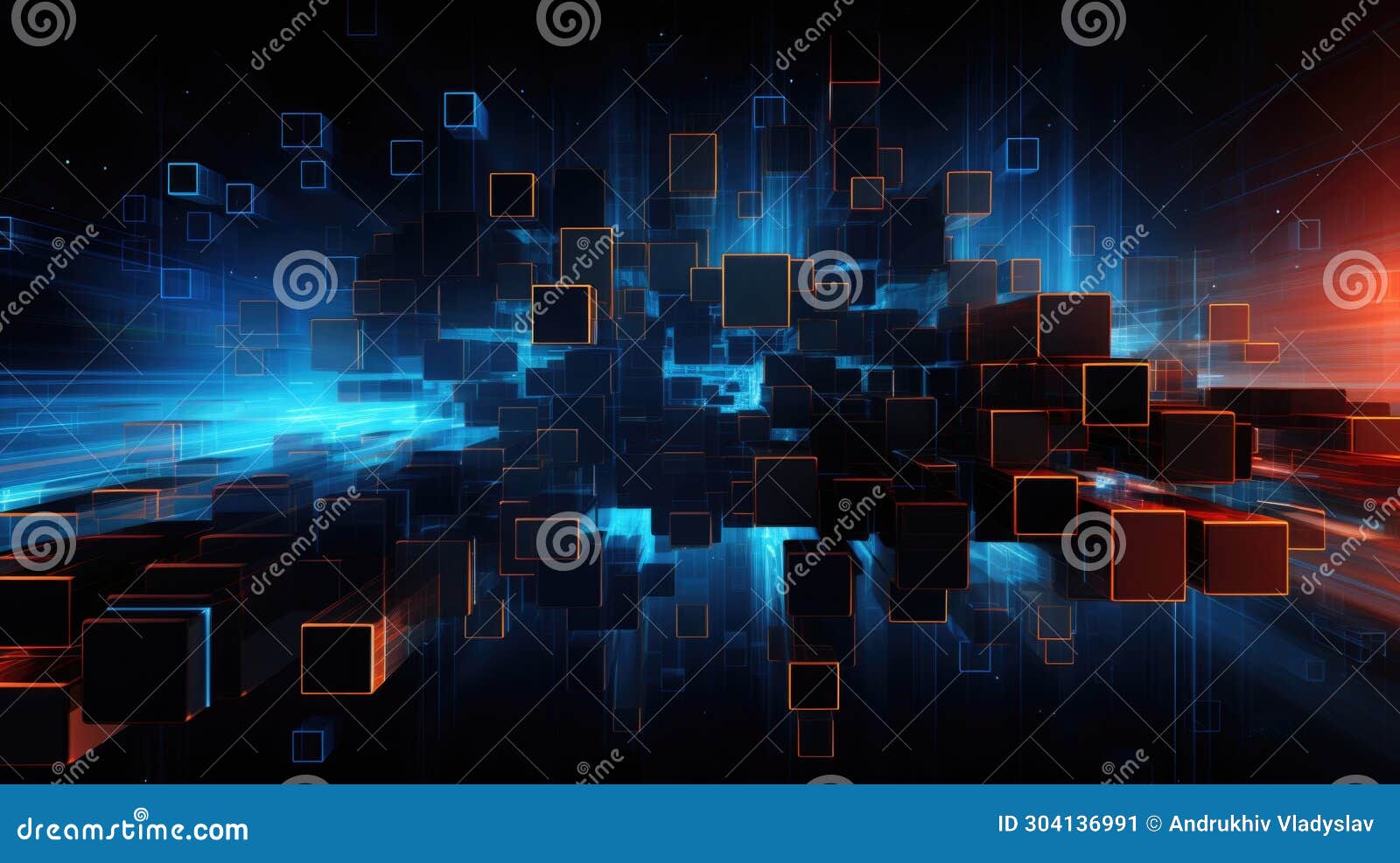 Modern Technology Abstract Ultrawide Background, Abstract Illustration ...