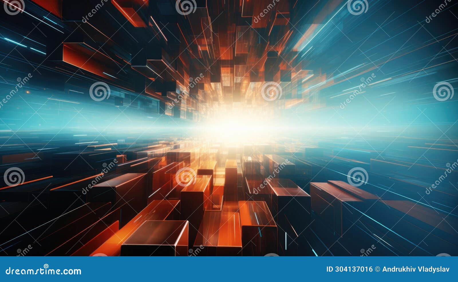 Modern Technology Abstract Ultrawide Background, Abstract Illustration ...