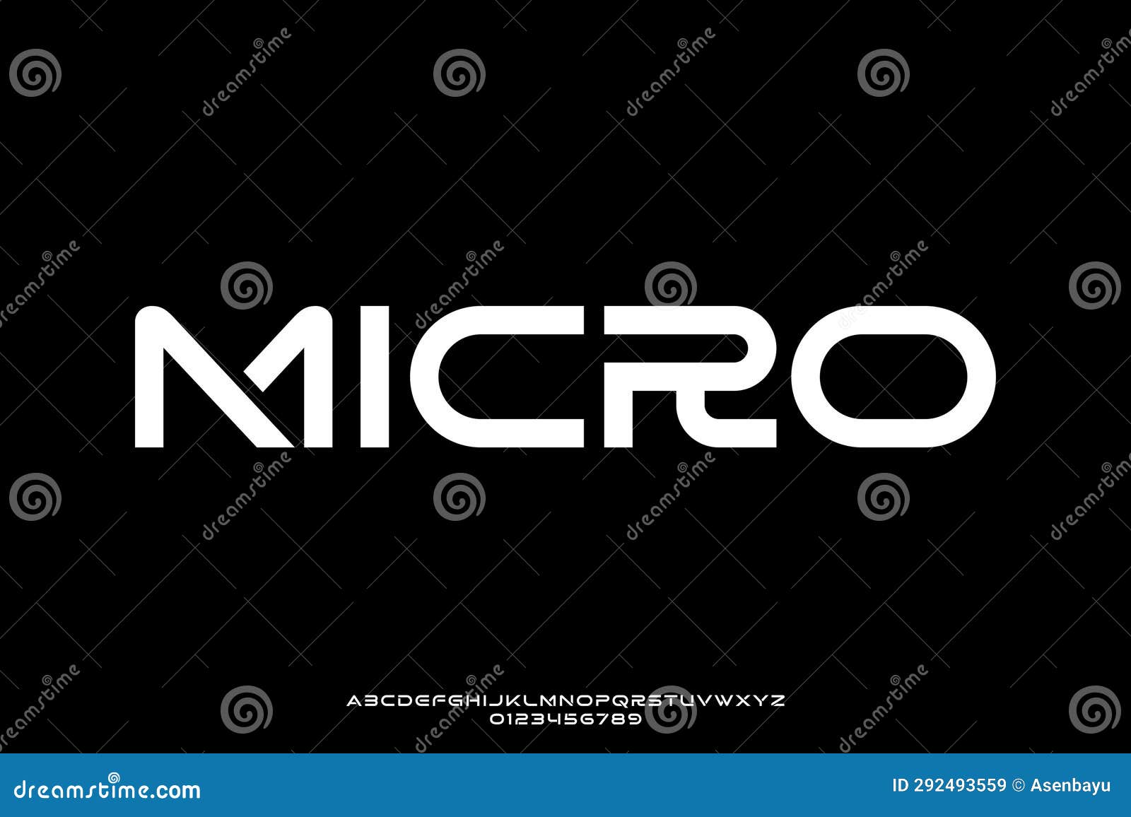 Modern Technology Alphabet Display Font Vector. Unique Geometric ...