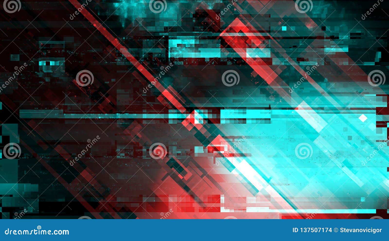 Modern Technology Background, Cyber Abstract Digital Glitch Stock ...