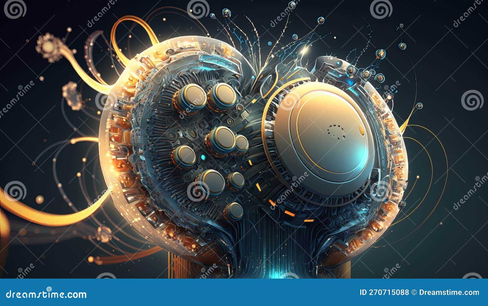 Modern Technology Background. Generative Ai. Stock Photo - Image of ...