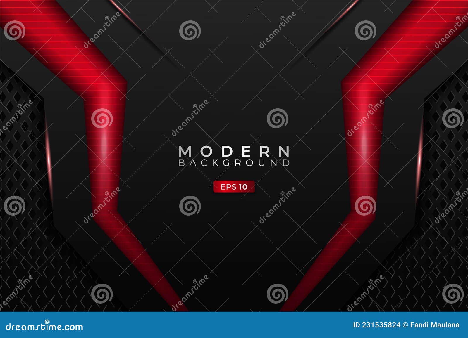 Modern Technology Background Metallic 3D Futuristic Glowing Red Stock ...