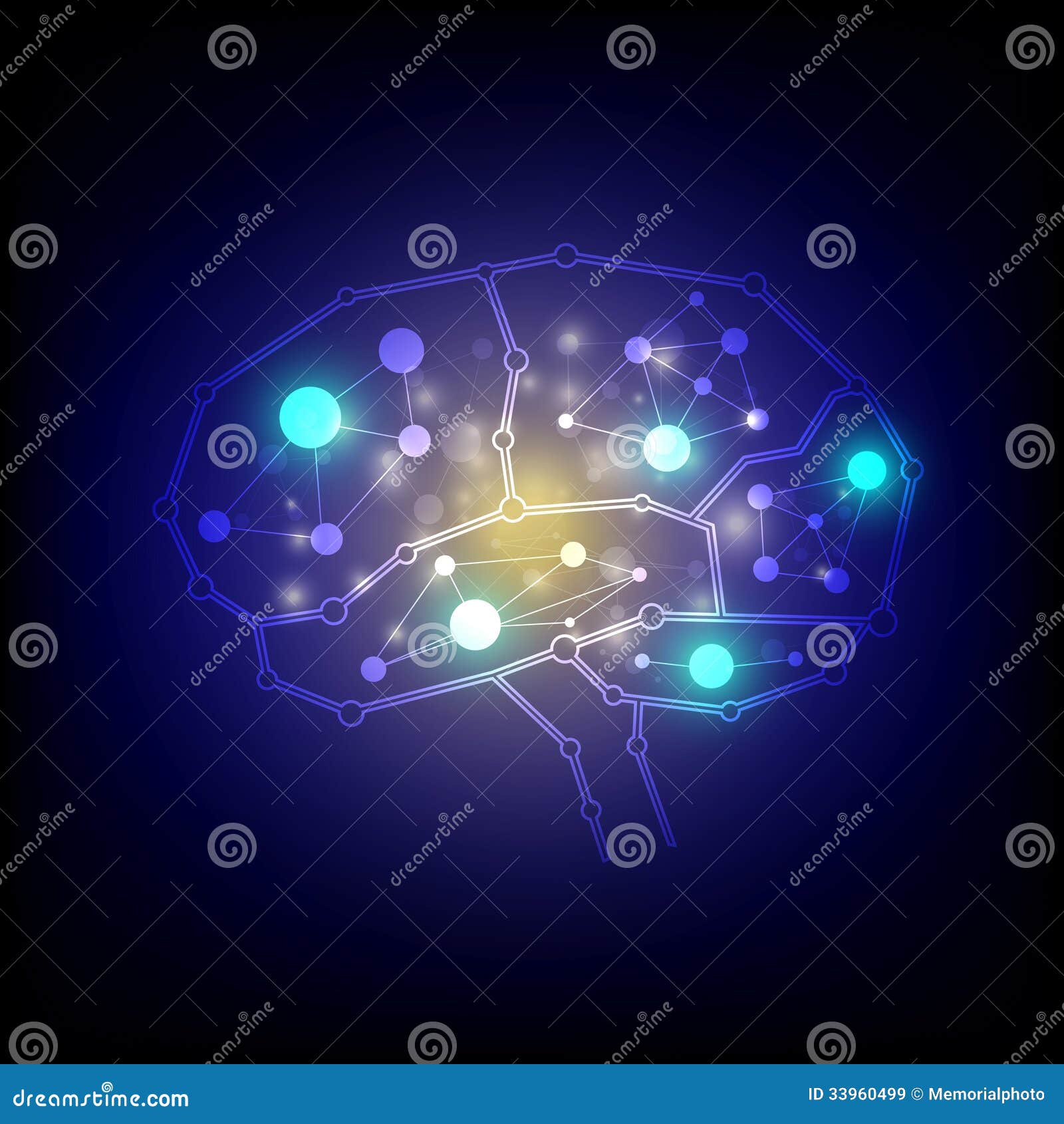 Modern Technology Brain Design Stock Vector - Illustration of creative ...