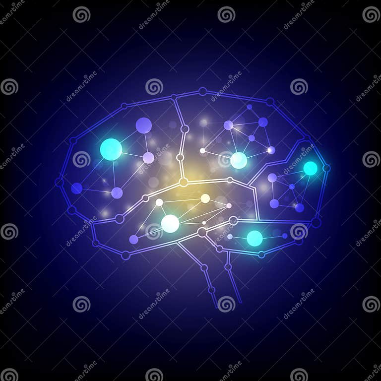 Modern Technology Brain Design Stock Vector - Illustration of creative ...