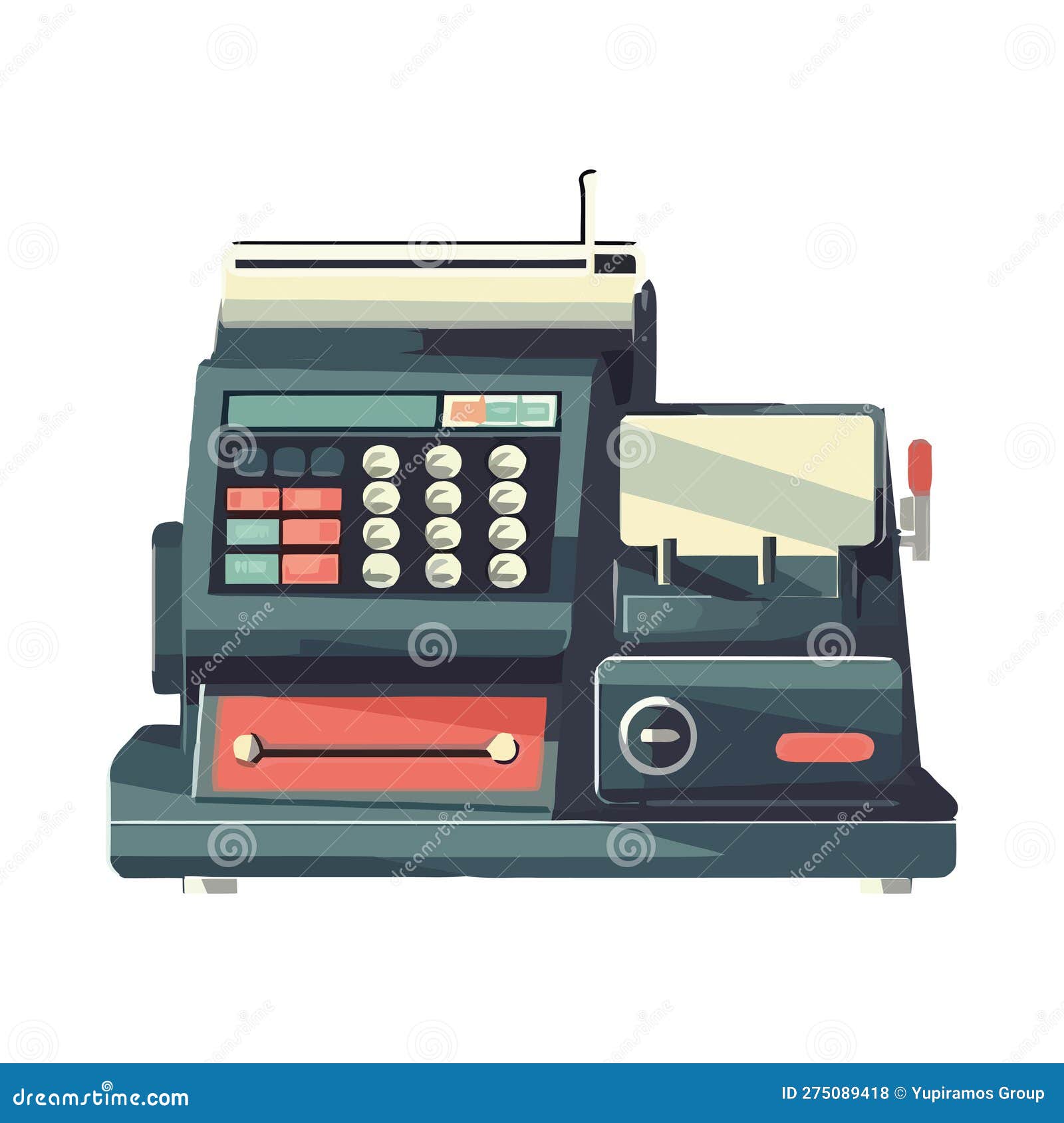 Modern Technology Cash Register Stock Vector - Illustration of shop ...