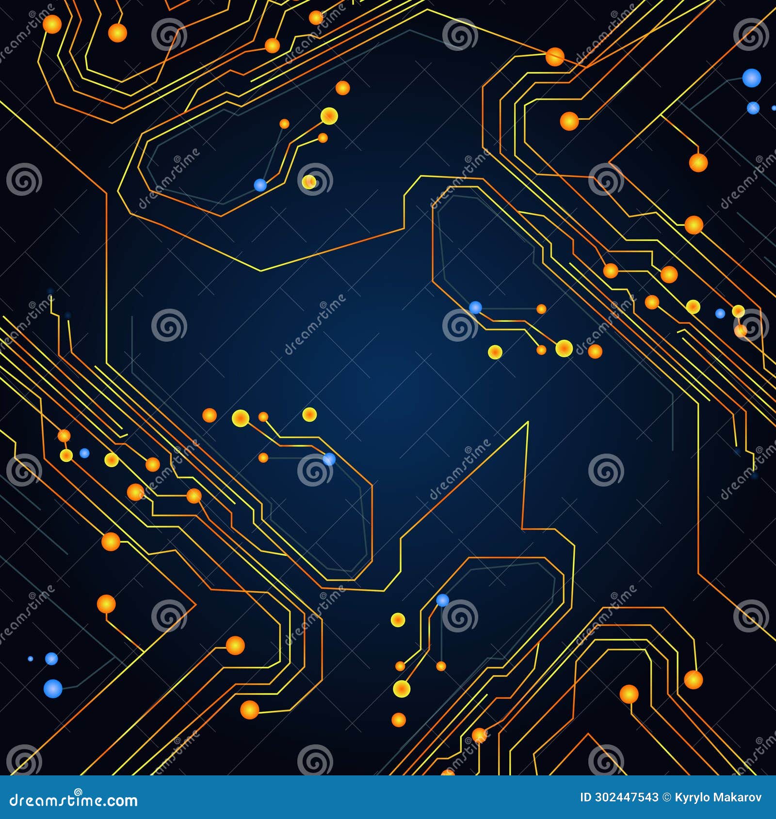 Modern Technology Circuit Board Texture Background Design. Neurons and ...