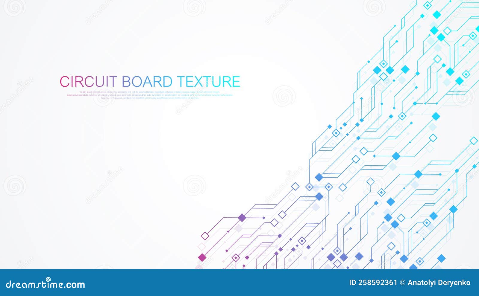Modern Technology Circuit Board Texture Background Design. Waves Flow ...