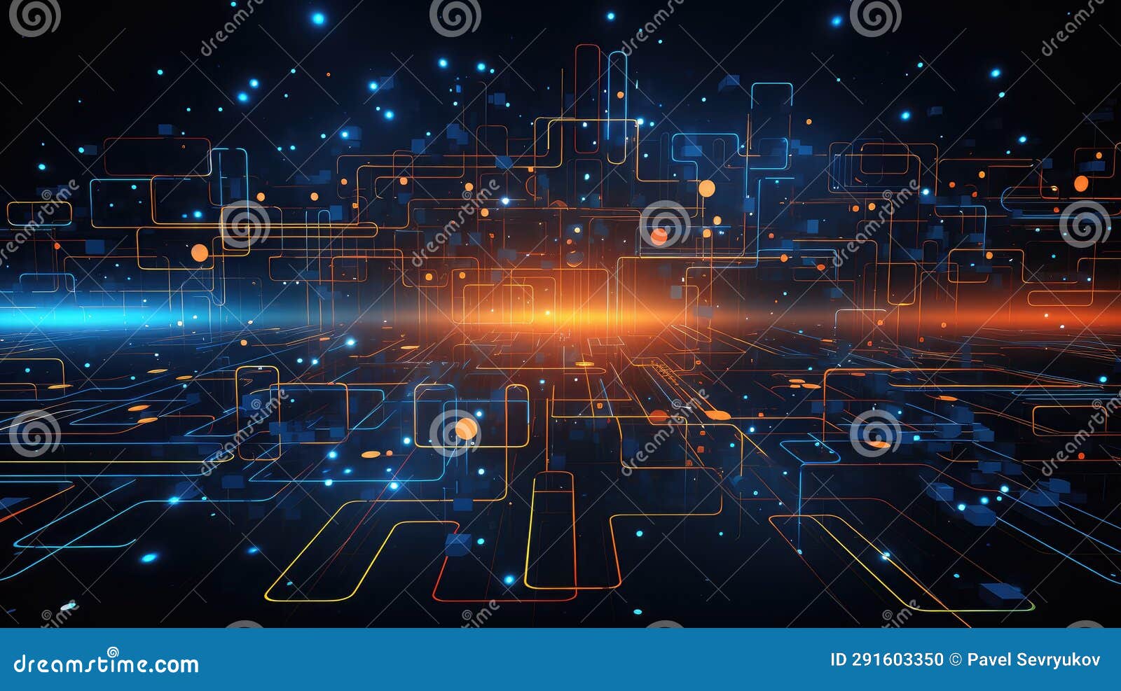 Modern Technology Circuit Lines Stock Illustration - Illustration of ...